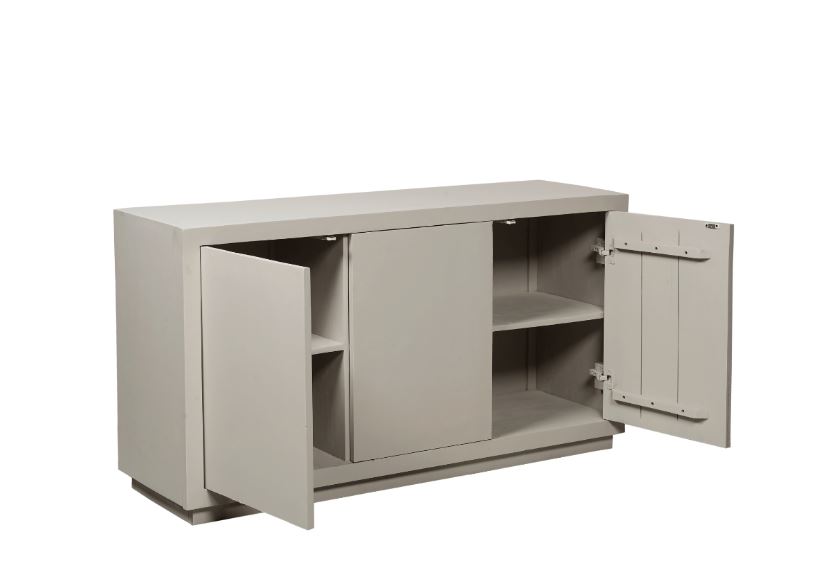 dressoir met drie deuren in zandkleur kopen | aktiewonen.nl